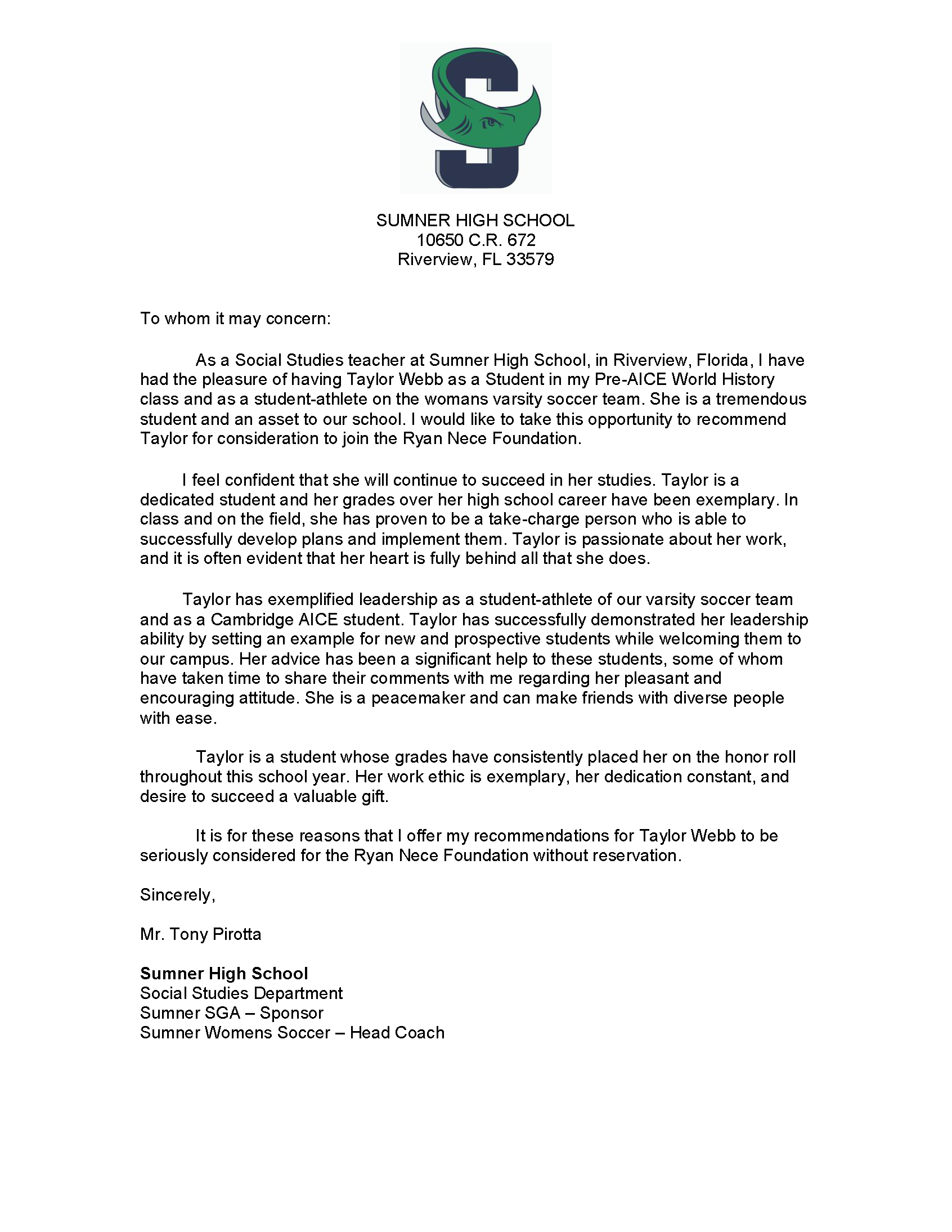 Deep Dive: Examples From Selected Applications - Ryan Nece Foundation